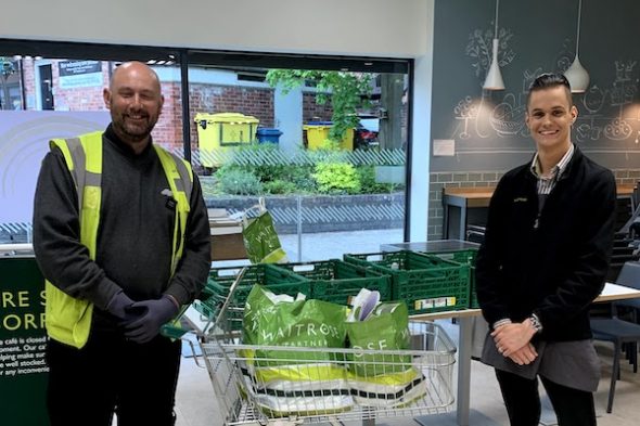 John Lewis staff delivering essential food packages - So Counties
